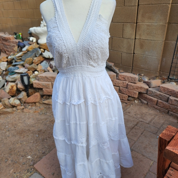 Sol Clothing | Dresses | Sol Clothing Med White Cotton Dress | Poshmark
